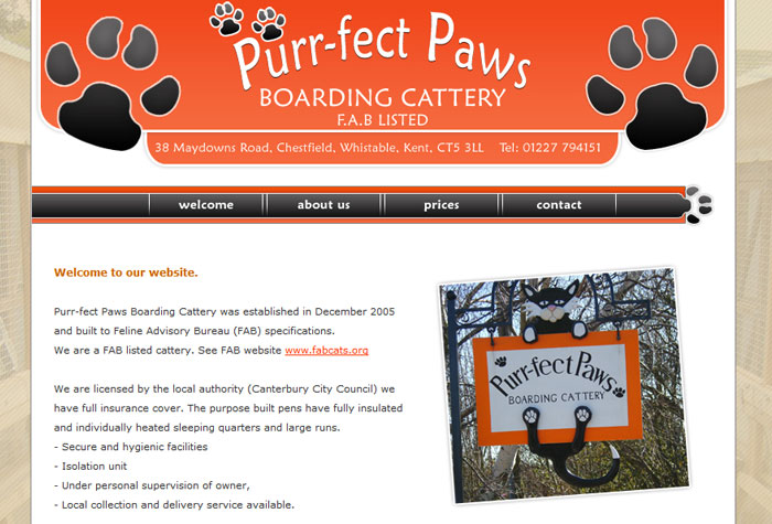 Purr-fect Paws Boarding Cattery - British Cattery Directory