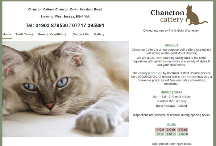 Chancton Cattery - British Cattery Directory
