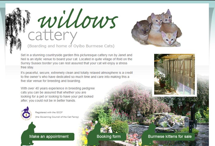 Willows Cattery - British Cattery Directory